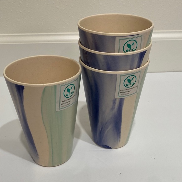 Dining | Ecofriendly Blue And Green Cups Set | Poshmark